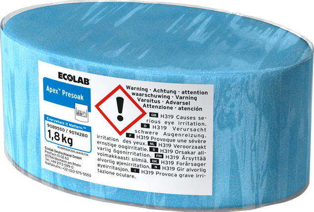 Ecolab Apex Presoak - Vaatwas, 3 x 1,8 kg Gejoma: Uw groothandel in ...
