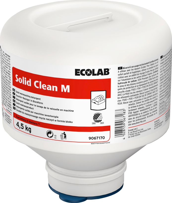 Ecolab Solid Clean M - Middelhard water, 4 x 4,5 kg Gejoma: Uw ...