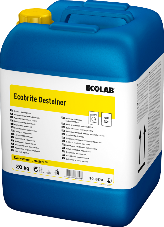 Ecolab Ecobrite Destainer - Bleekmiddel voor Wit textiel, 20 kg Gejoma ...