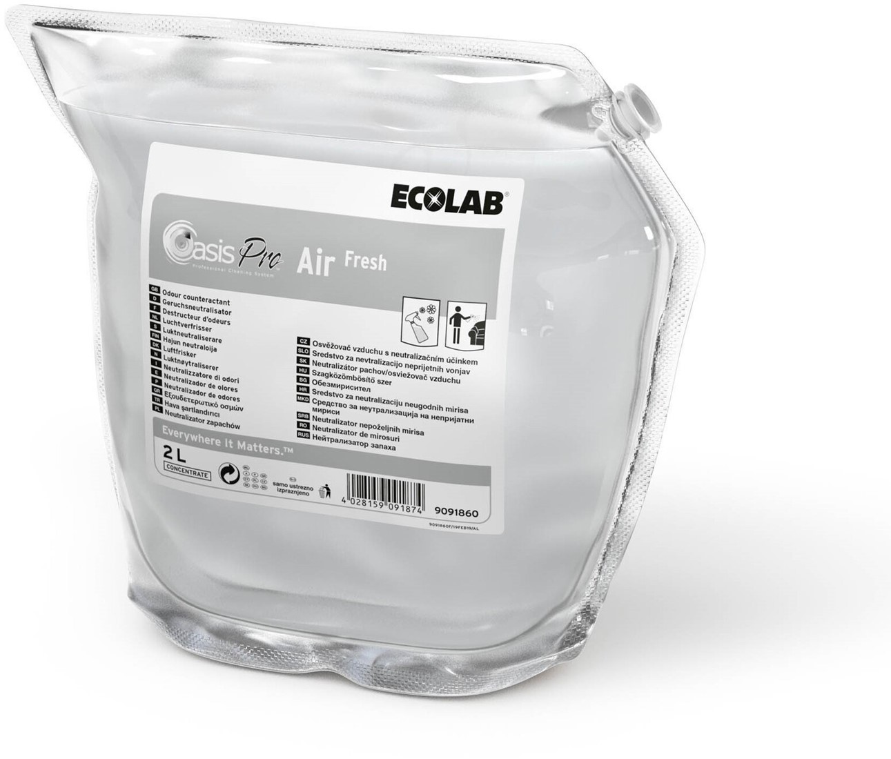 Ecolab Oasis Pro Air, 2 x 2 L Gejoma: Uw groothandel in schoonmaakartikelen