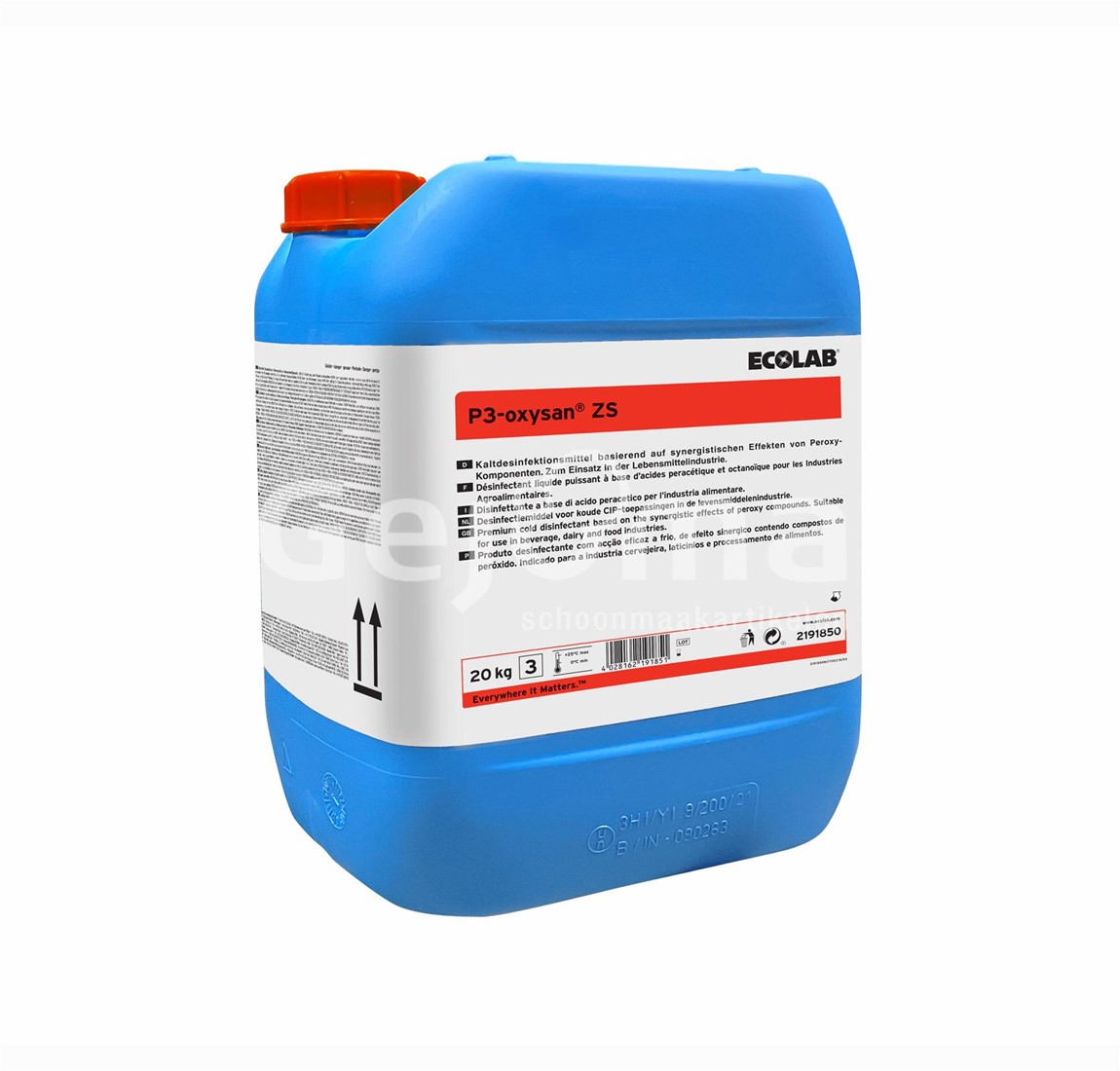 Ecolab P3-Oxysan ZS 20Kg Gejoma: Uw groothandel in schoonmaakartikelen
