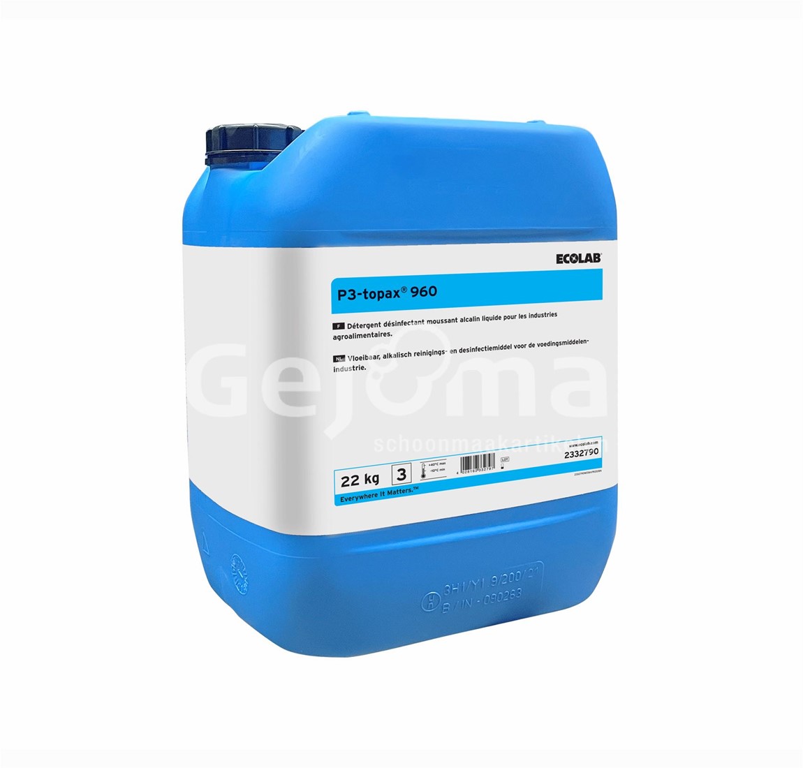 Ecolab P3-Topax 960 22Kg Gejoma: Uw groothandel in schoonmaakartikelen