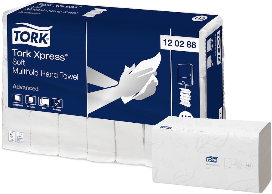Tork Xpress Soft Multifold H2 Handdoek (120288) Gejoma: Uw groothandel ...